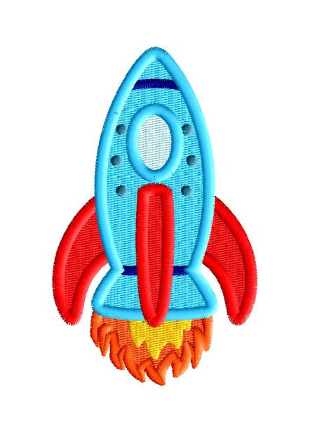 Embroidery File of a Rocket 4 Inch - Etsy