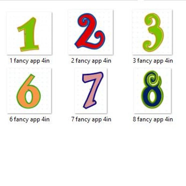 Fancy Numbers - Etsy