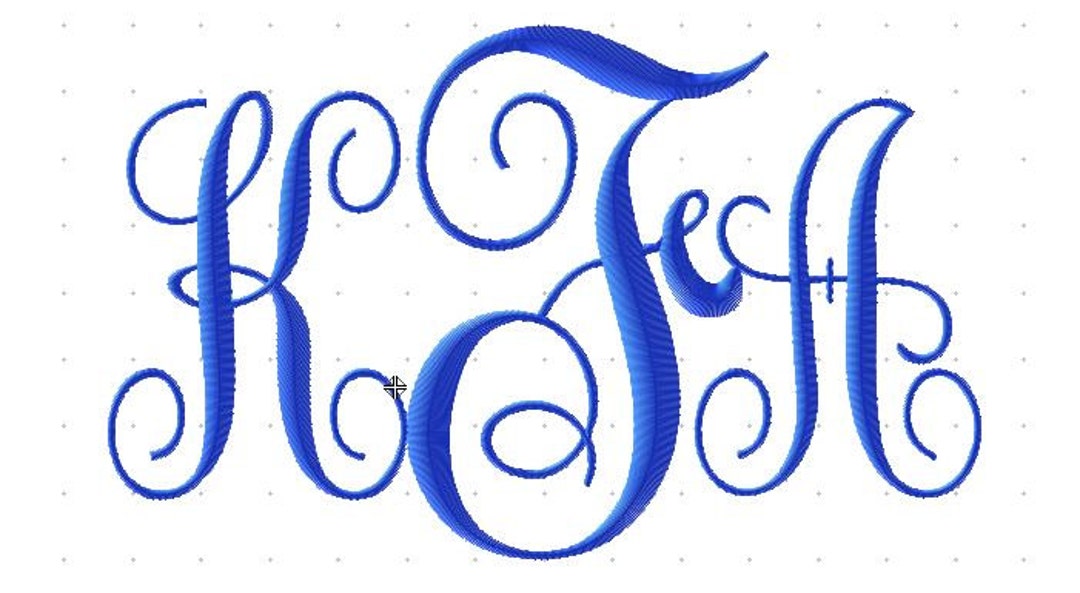 Custom Monogram Digitizing Includes All 3 Sizes 3.2 in (pocket Size ...