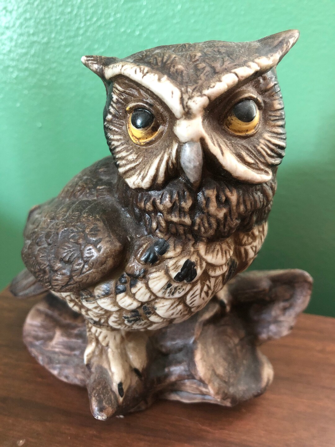 Vintage Homco Porcelain Owl Sculpture - Etsy