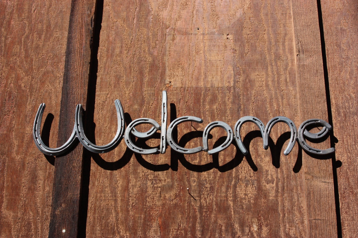 Horseshoe Welcome Sign - Country Home Decor - Wall Decor - Rustic Home ...