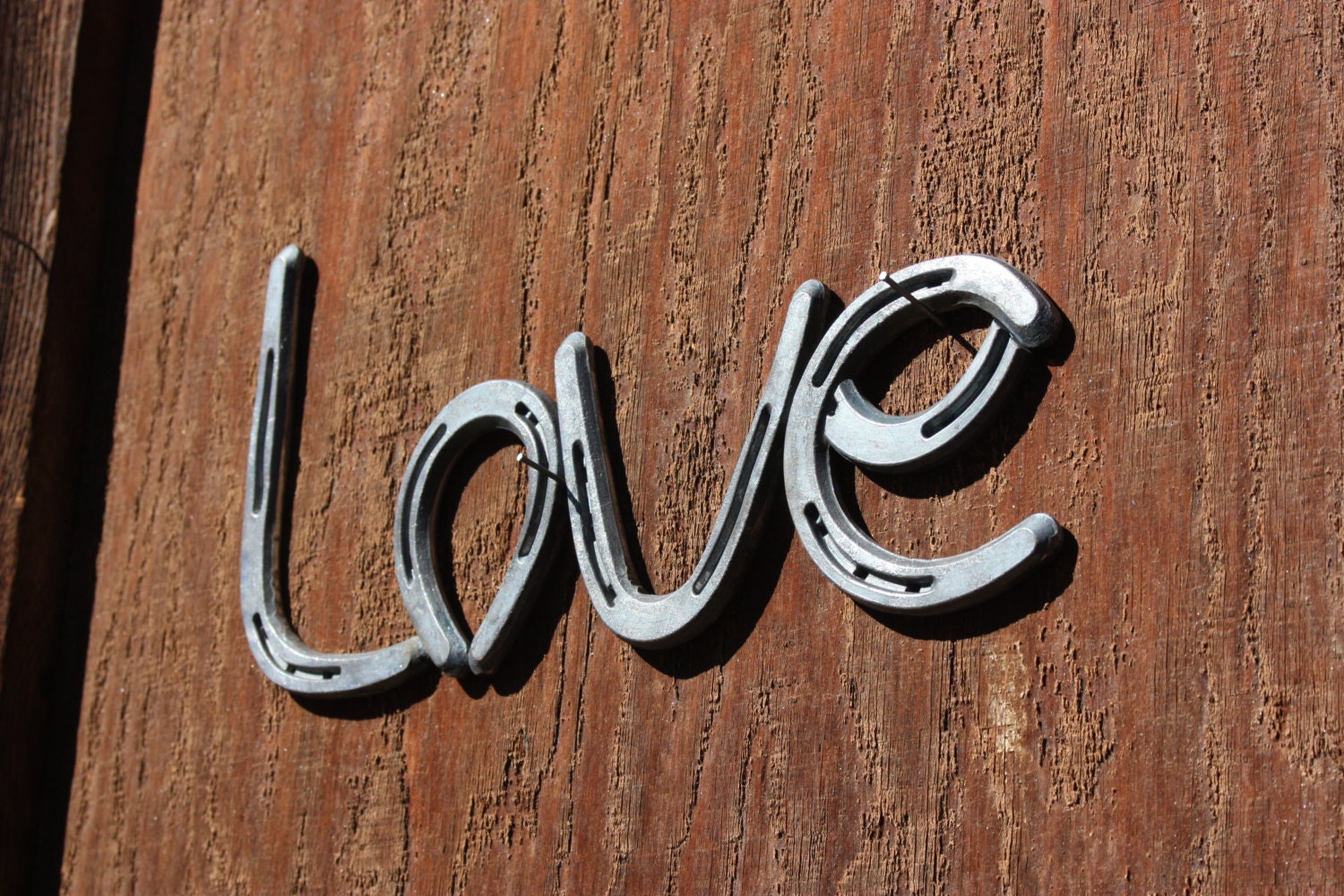 Horseshoe Love Sign - Rustic Decor - Country Decor - Horse Shoe Art ...