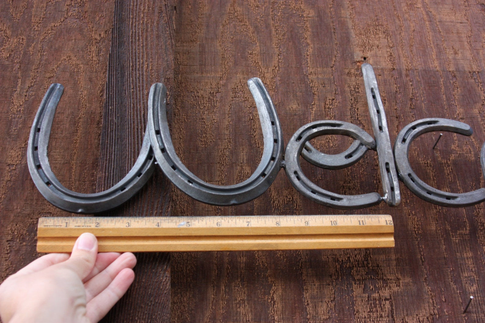 Horseshoe Welcome Sign Country Home Decor Wall Decor Rustic Home Decor ...