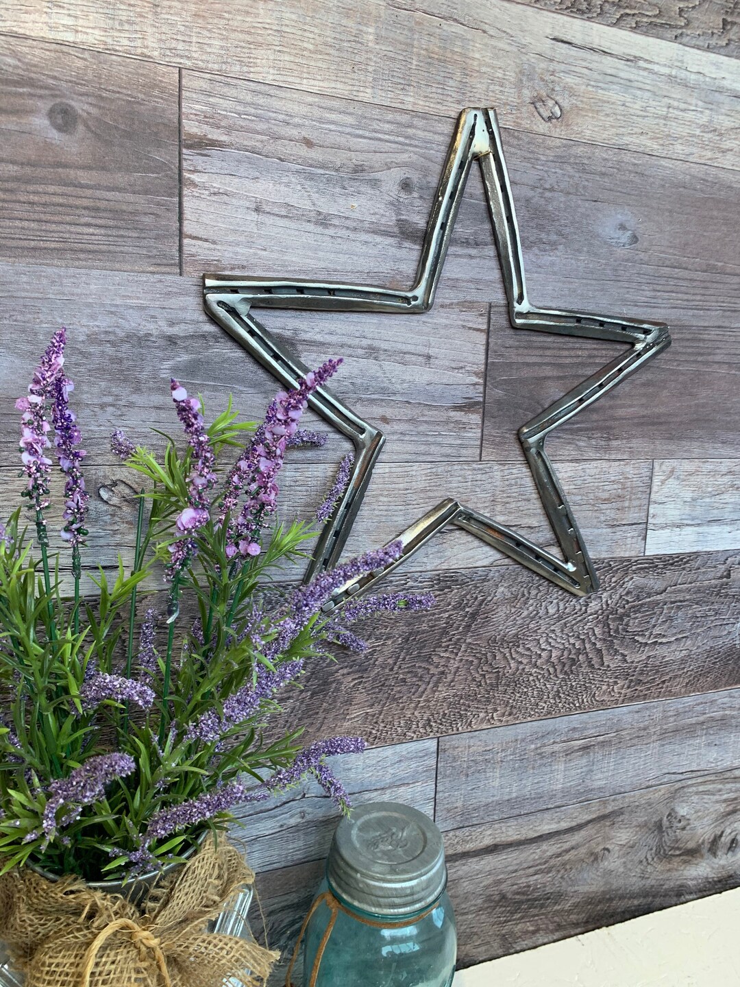 Large Horseshoe Star Horseshoe Decor Heart Decor Heart Decoration ...