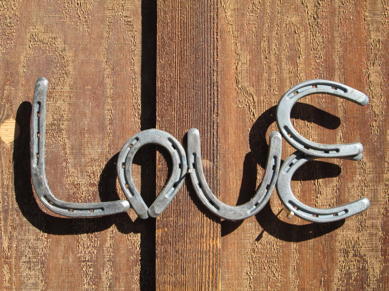 Love Horseshoe Art Rustic Home Decor Country Decor Farmhouse Decor ...