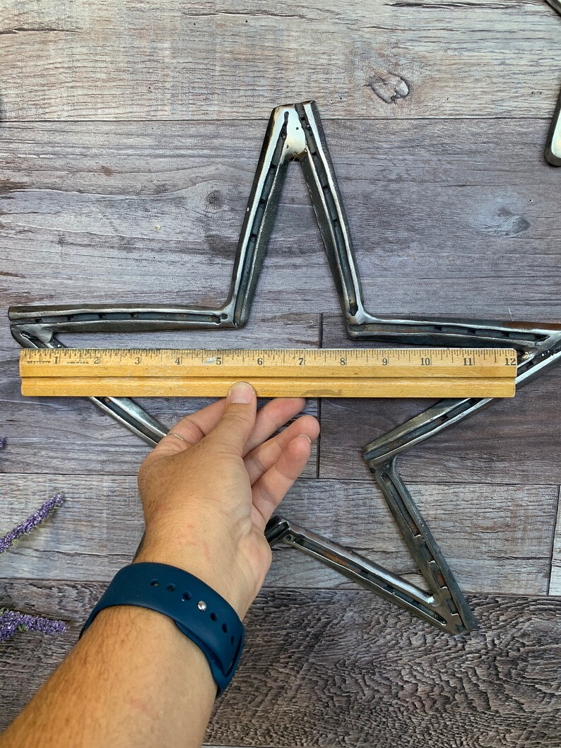 Farmhouse Stars Horseshoe Star Metal Star Wall Decor Rustic - Etsy