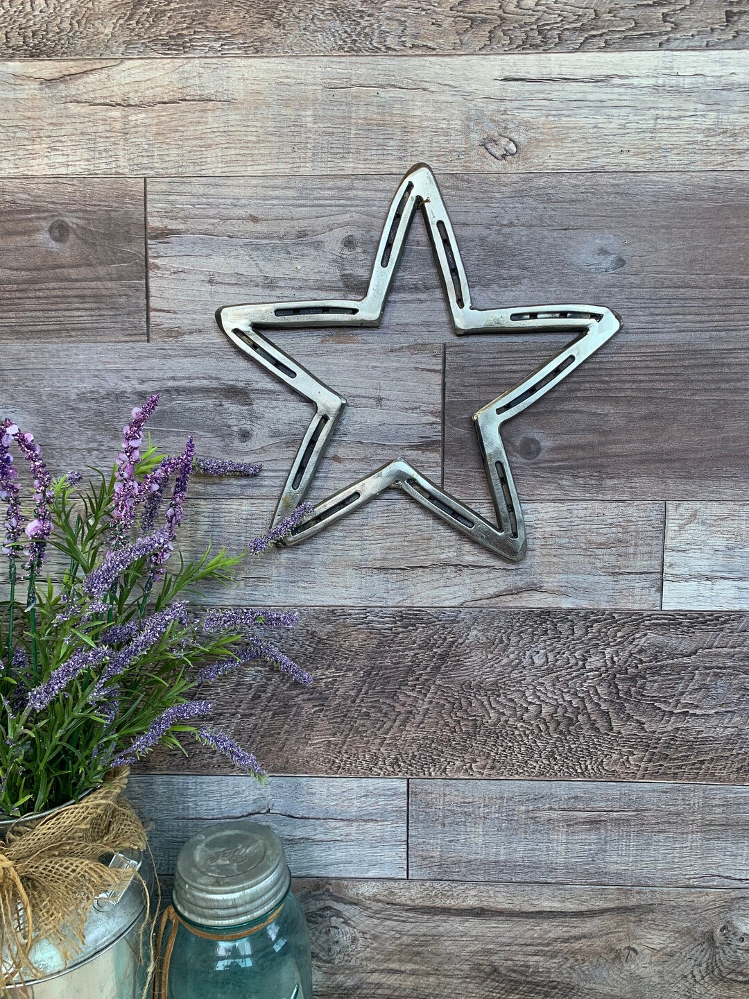 Star Wall Art, Horseshoe Star, Country Star Decor, Rustic Home Decor ...