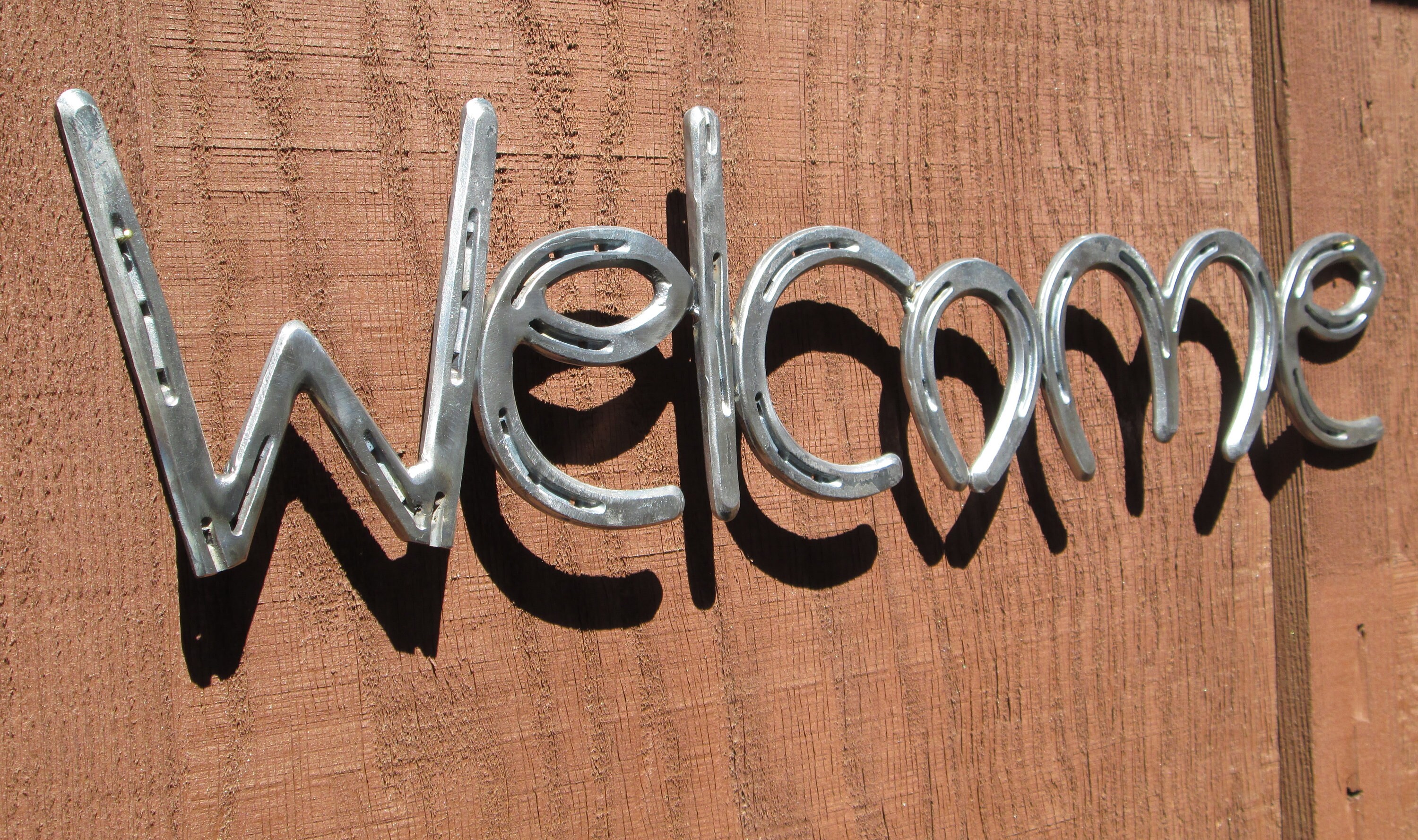 New Horseshoe Welcome Sign - Country Home Decor - Metal Welcome Sign ...