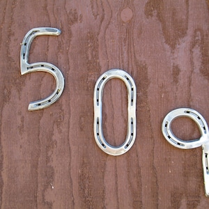 Horseshoe Address Numbers, Number Sign, Rustic Numbers, 6" Address ...
