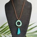 Tagua Nut Pendant. Big, Bold Pendant. Turquoise and Orange or Turquoise ...
