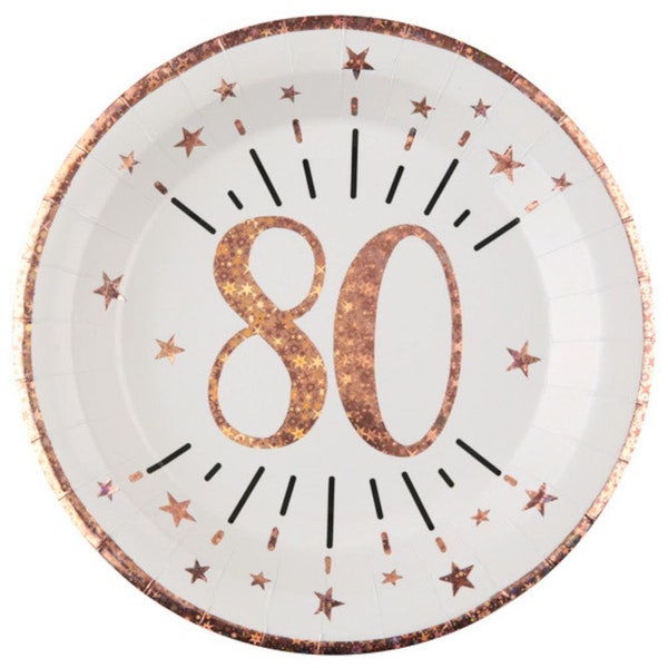 80th Birthday Napkins and Plates - Etsy