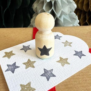 Mini Rubber Star Ink Stamp, Christmas Crafts, Rubber Stamp for Cards ...