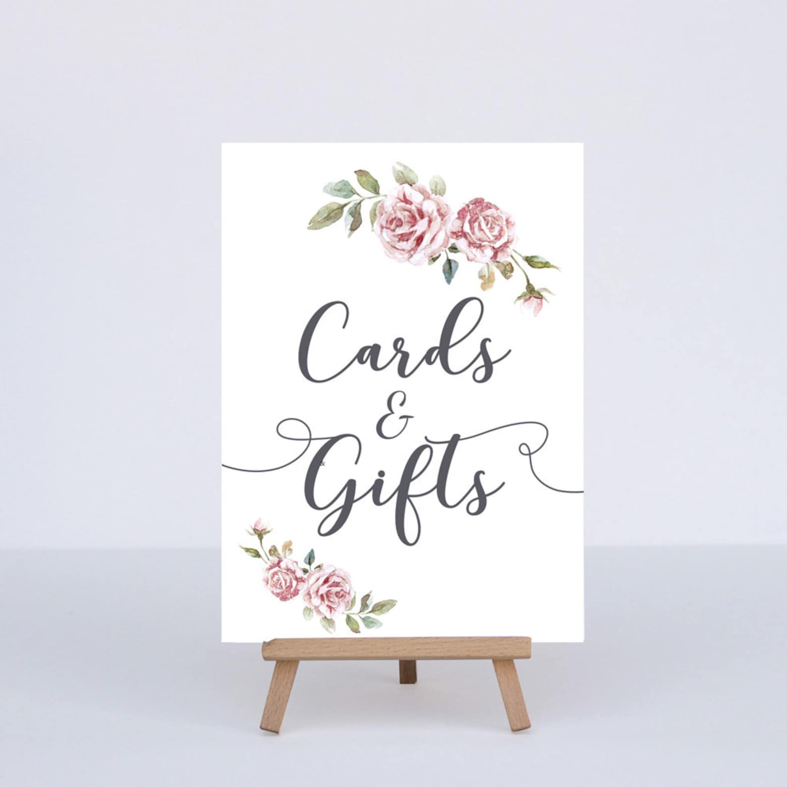 Boho A5 Wedding Sign White Wedding Sign 'cards and - Etsy