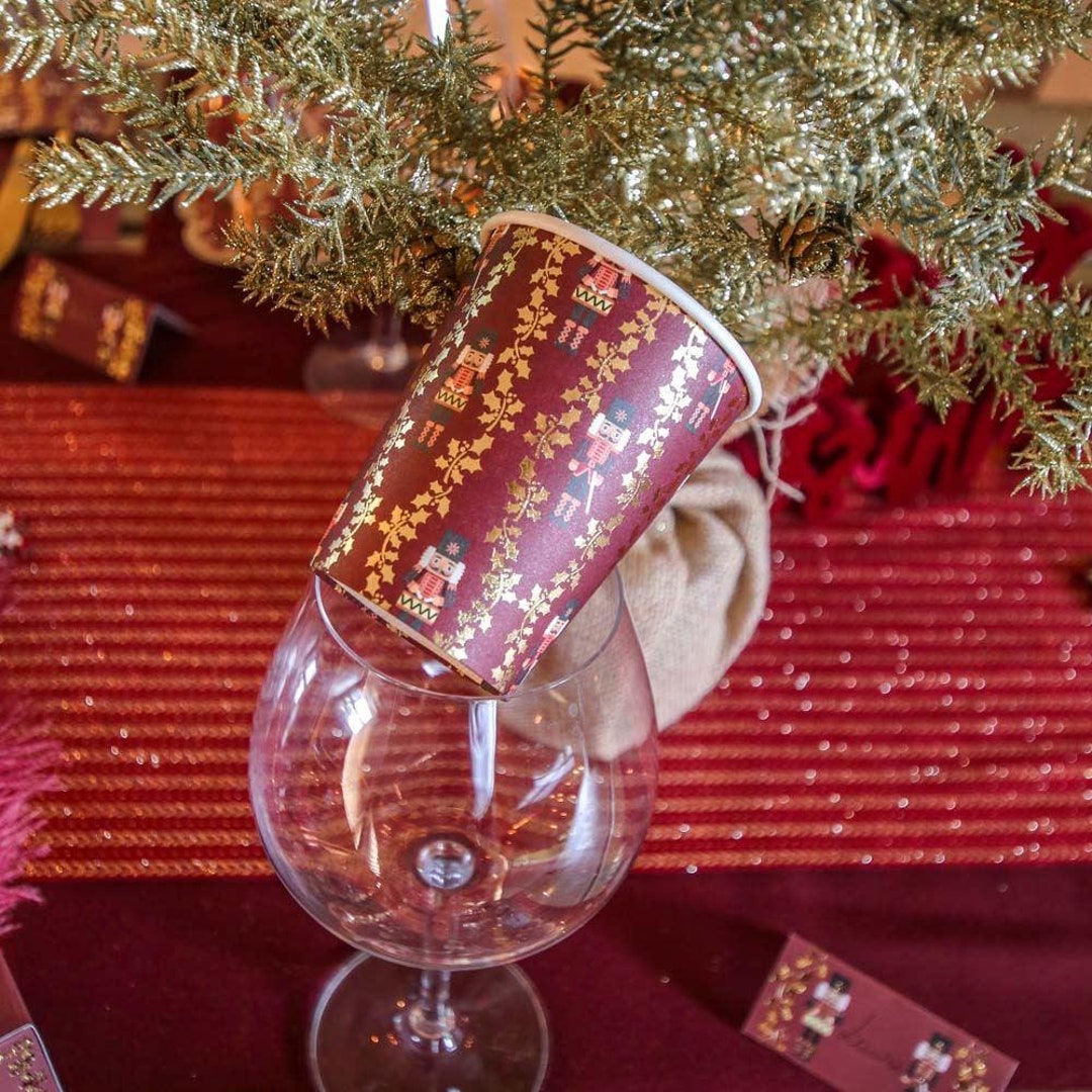 8 Christmas Nutcracker Paper Cups, Festive Paper Cups, Festive ...