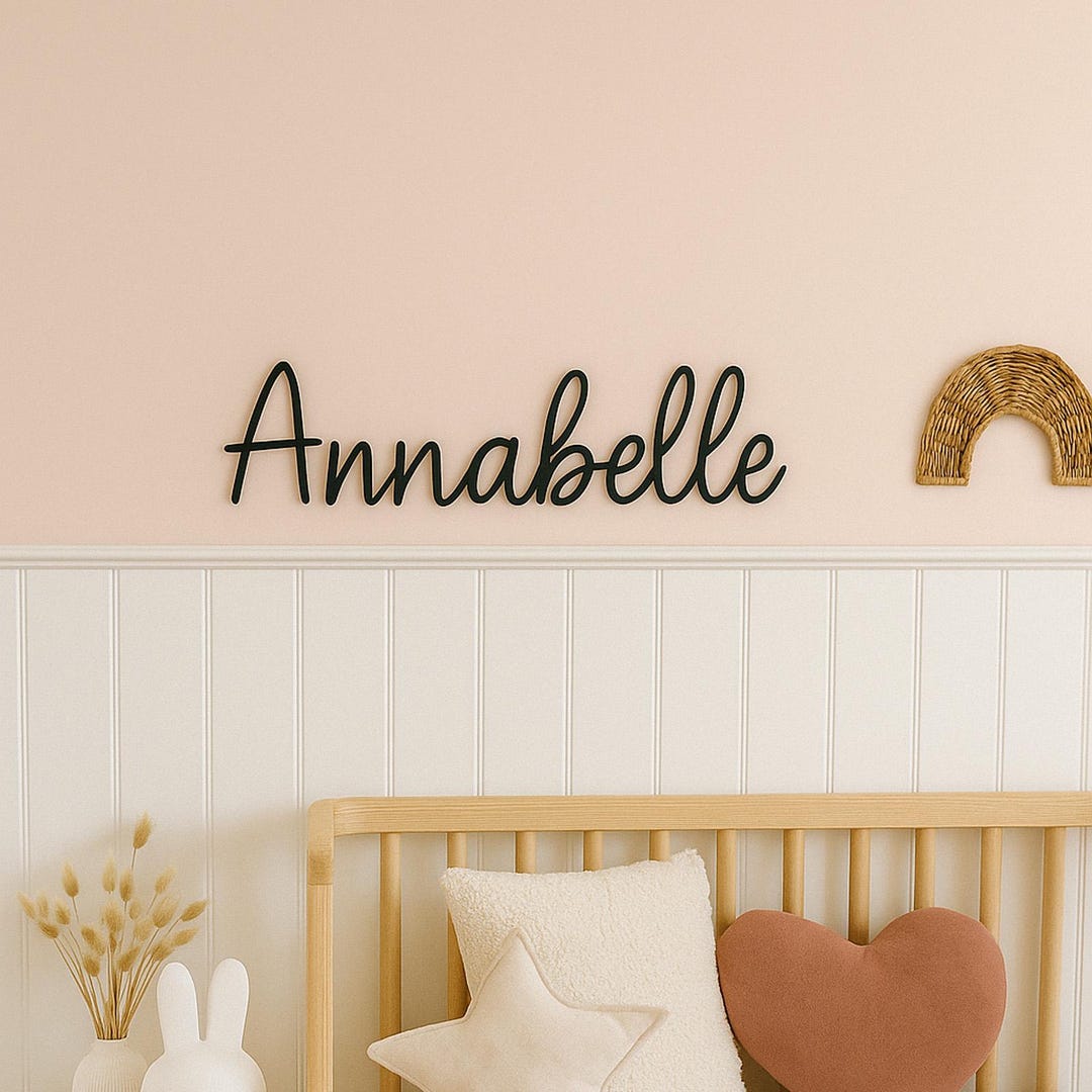 Personalised Wall Name Custom Wooden Sign for Bedroom Nursery Home ...