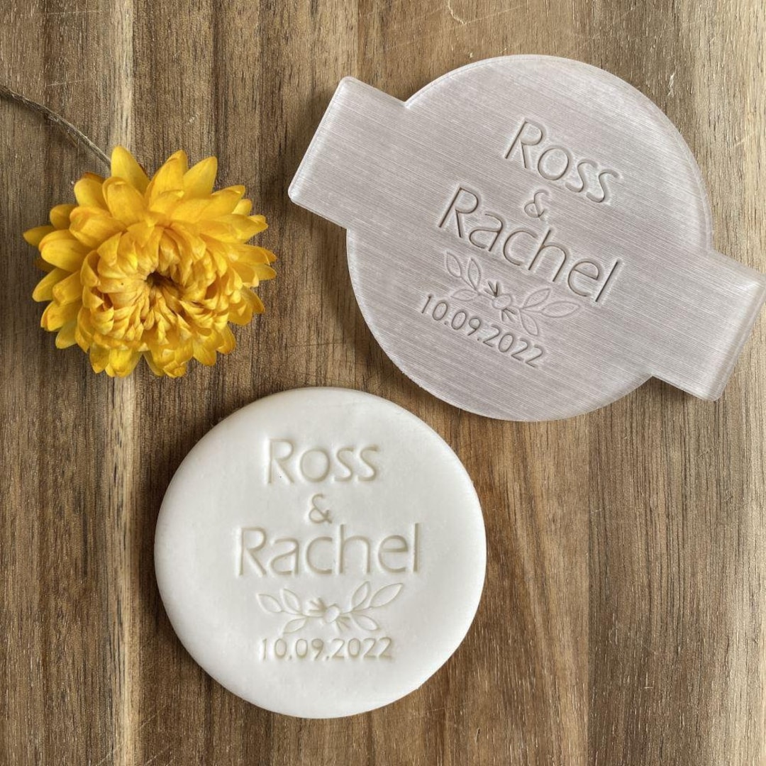 Personalised Fondant Name and Date Wedding Embosser, Custom Cookie ...