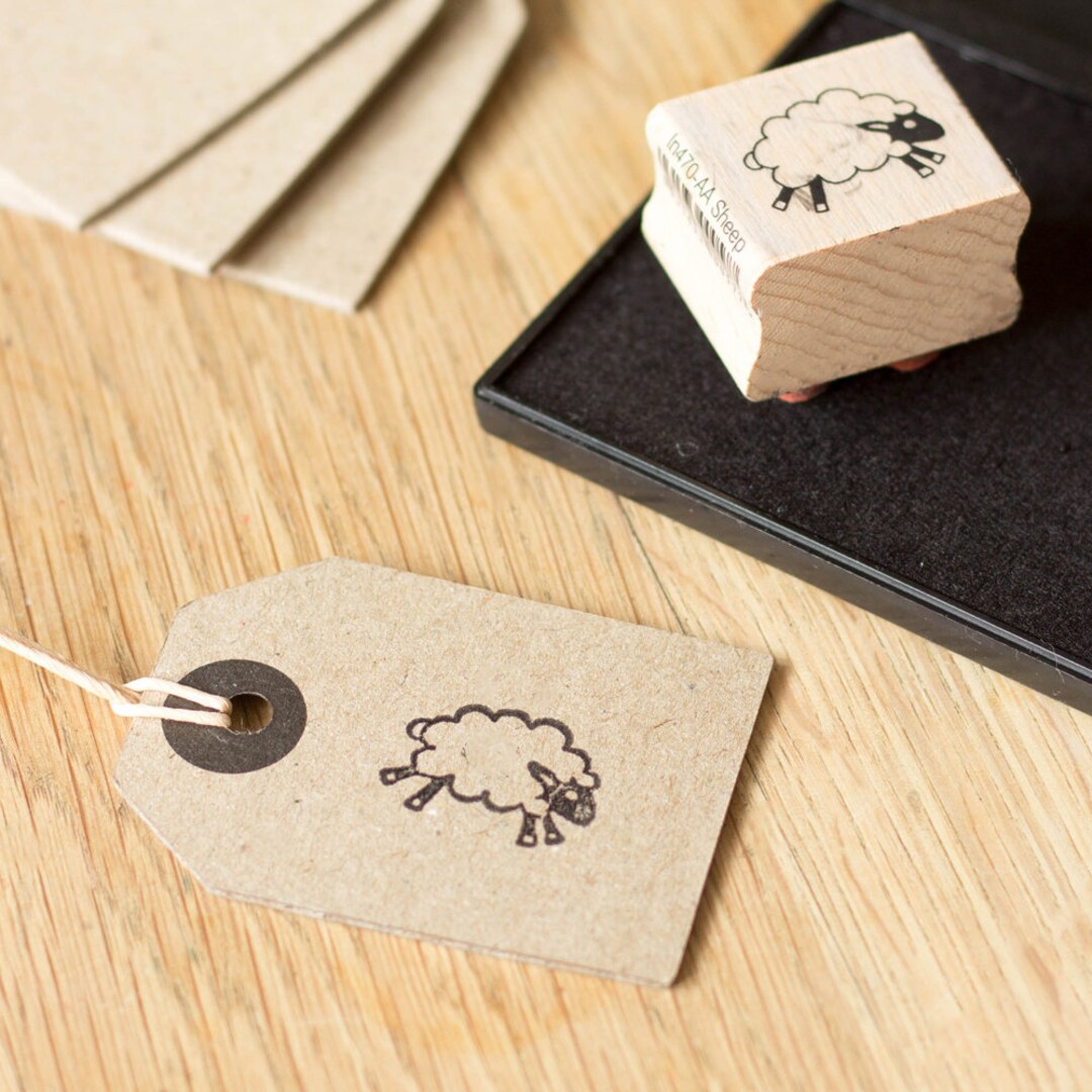 Sheep Rubber Craft Stamp, Animal Craft Ink Stamps, Diy Wedding Favours ...