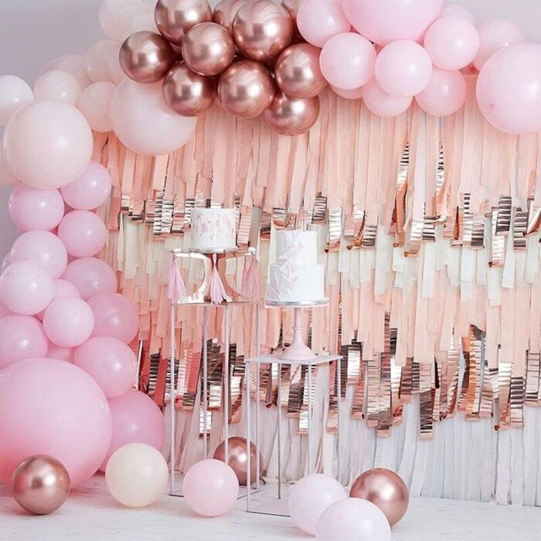 Rose Gold and Pink Balloon Backdrop Kit, Wedding Party Decorations ...