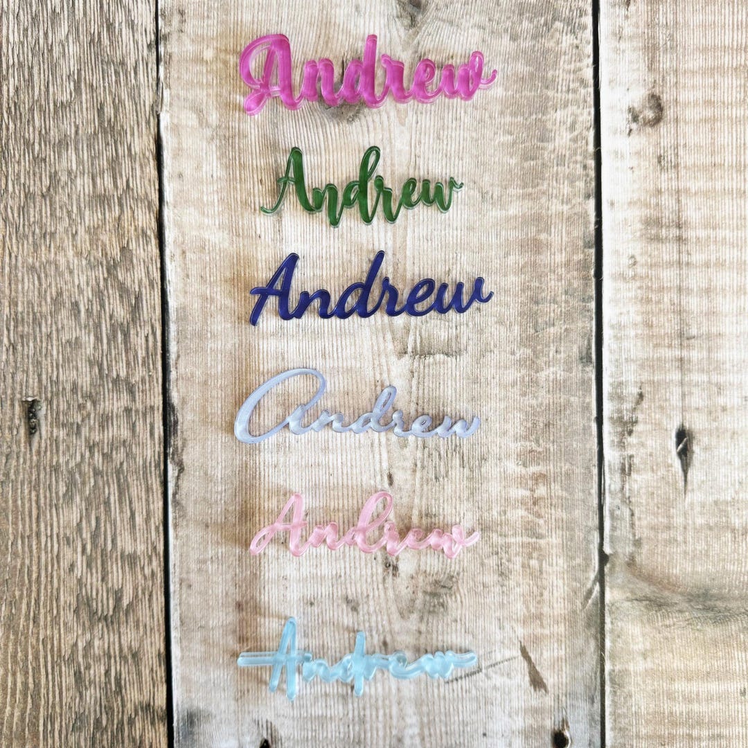 Acrylic Place Setting Names Acrylic, Personalised Coloured Napkin ...