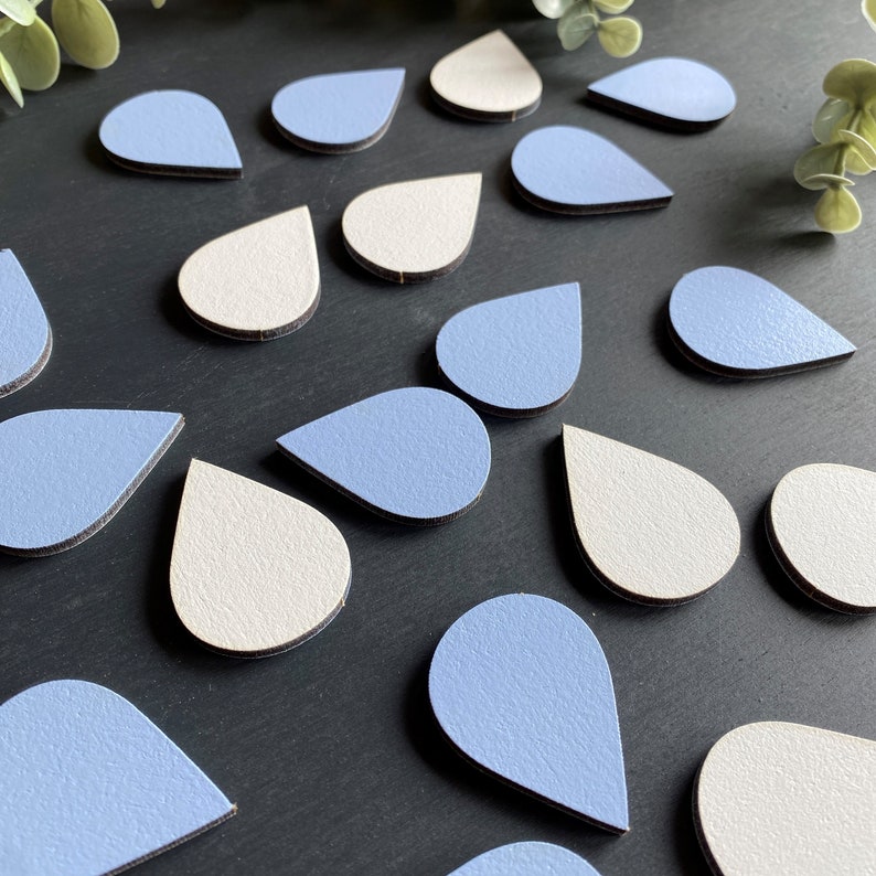 35 Wooden Drops Various Designs for Drop Top Frames, Choice of Coloured ...