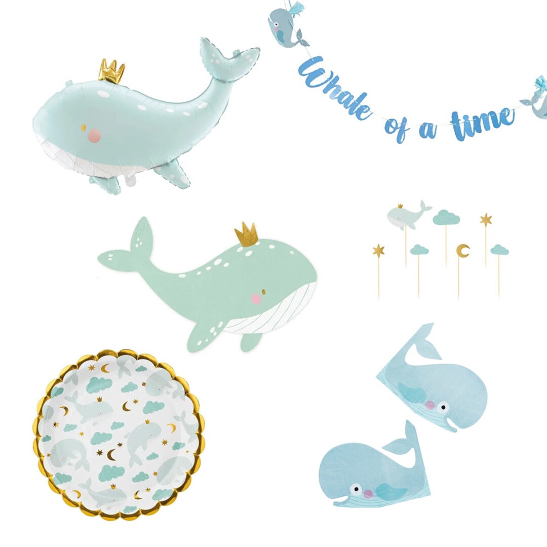 Whale Birthday Party, Under the Sea Tableware, Childrens Seaside ...