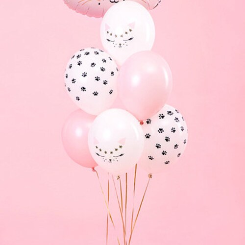 Meow Balloon Banner Kitty Cat Birthday Banner Cat Banner | Etsy