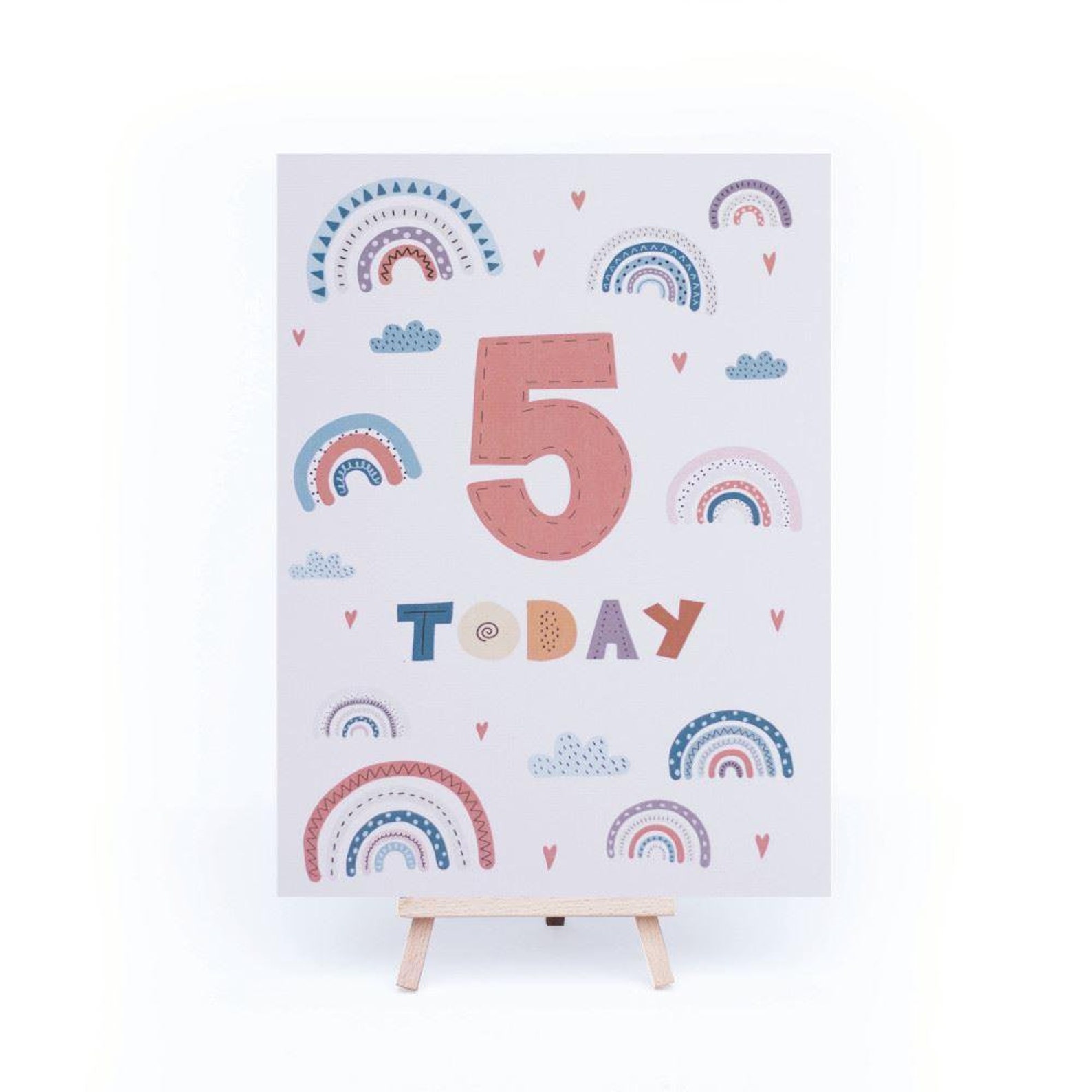 Rainbow 5th Birthday Table Sign Rainbow Girls Birthday Sign - Etsy