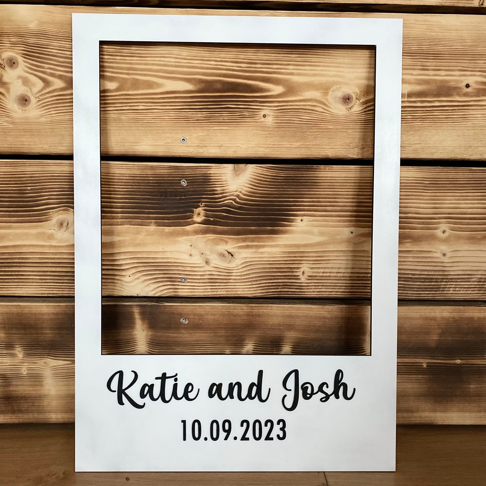 Personalised Wedding Selfie Frame Wooden Photo Booth Frame - Etsy UK