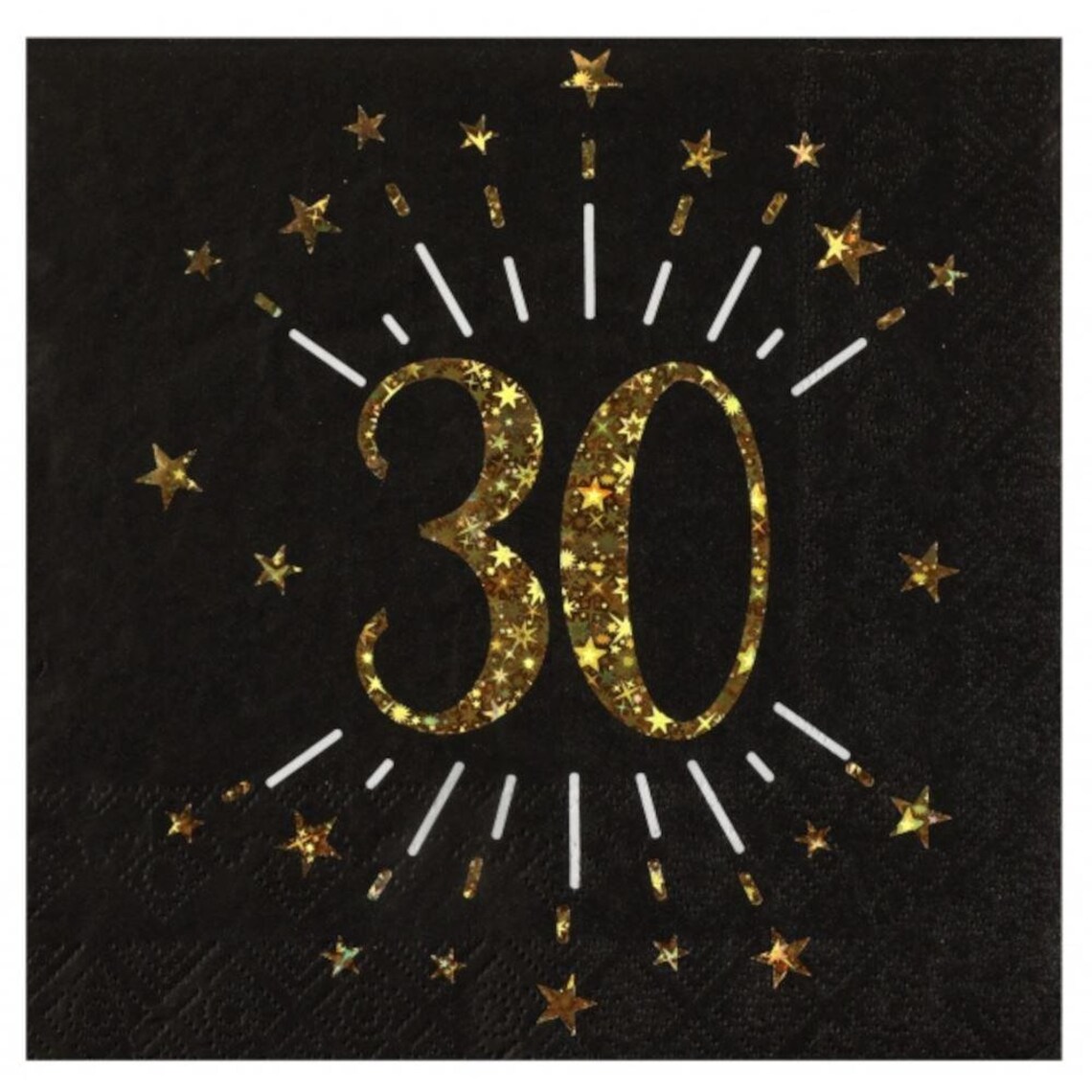 Black Gold 30th Birthday Party Pack for 10 People 30th - Etsy