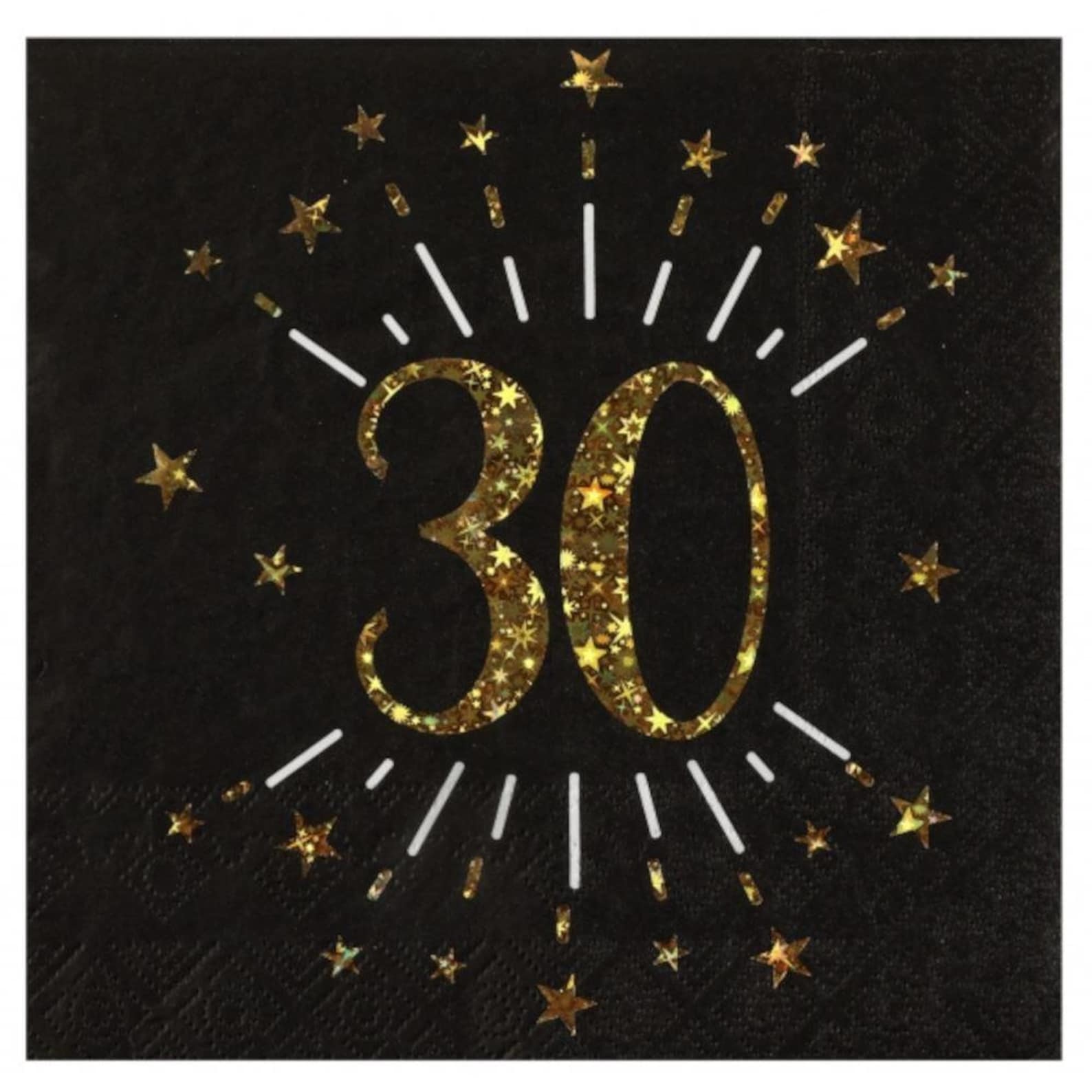 Black Gold 30th Birthday Party Pack for 10 People 30th - Etsy