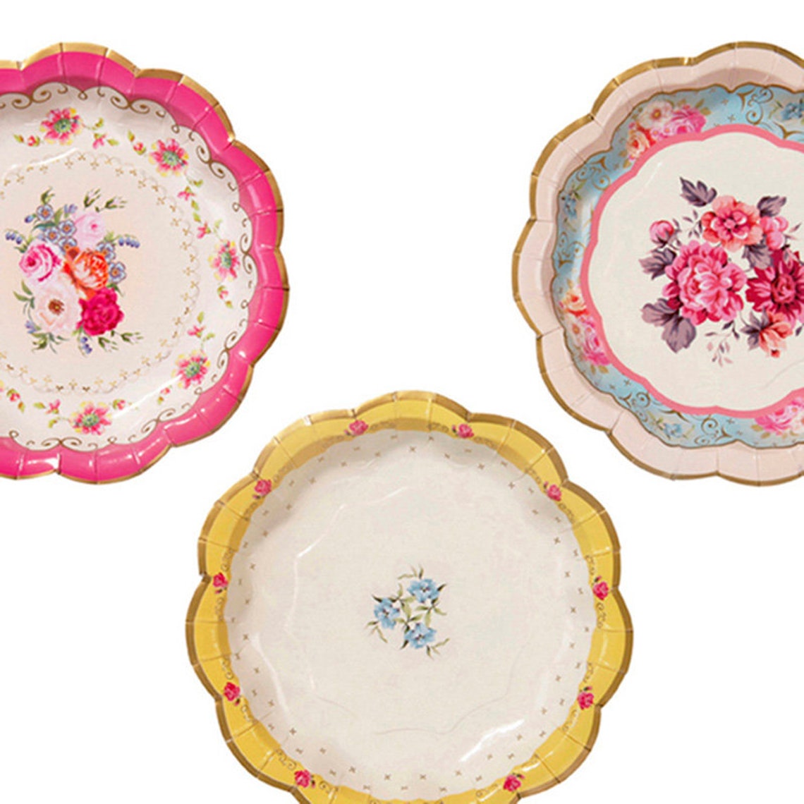 12 Vintage Floral Party Plates Alice in Wonderland Paper - Etsy UK