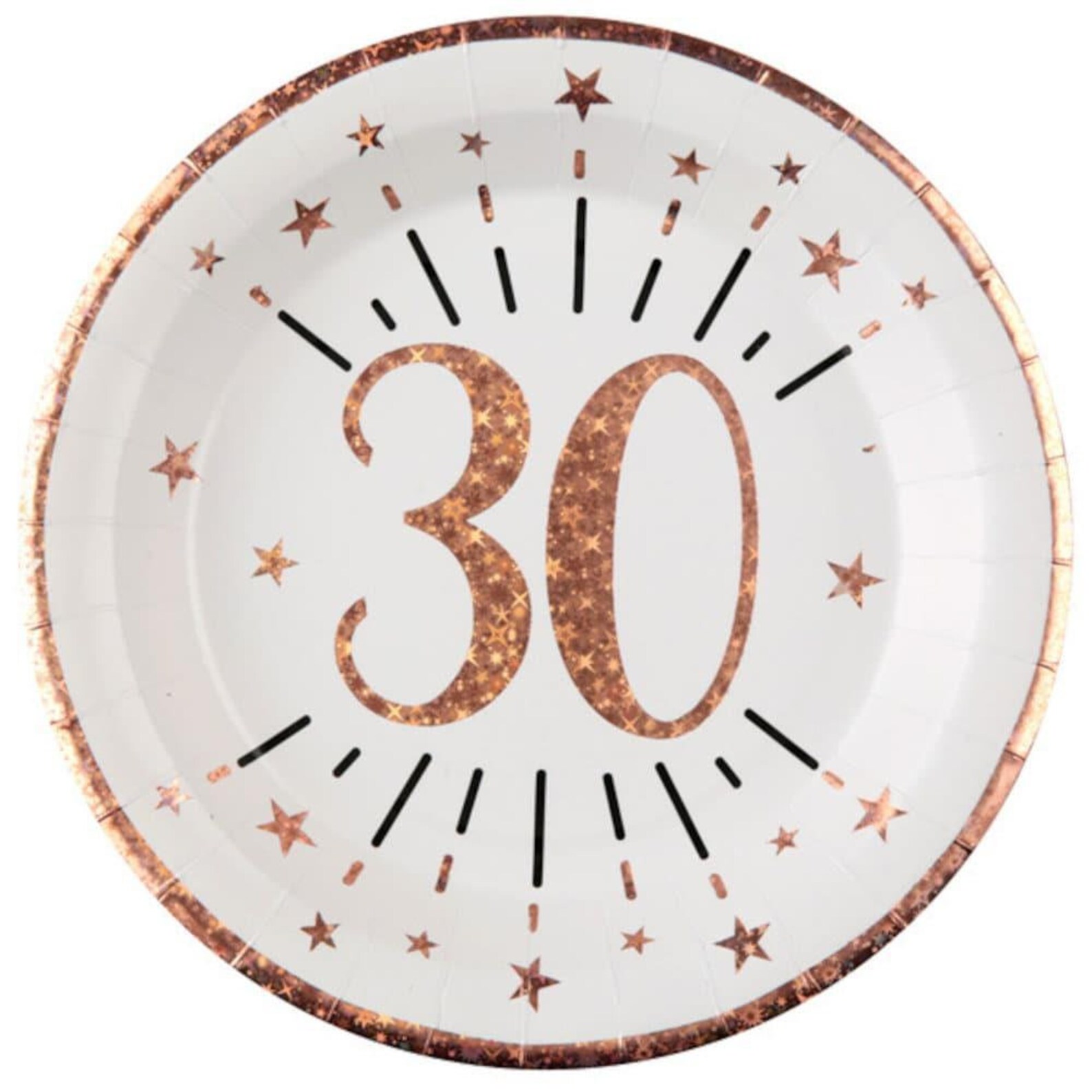 30th Birthday Party Rose Gold 30th Birthday Tableware 30th - Etsy