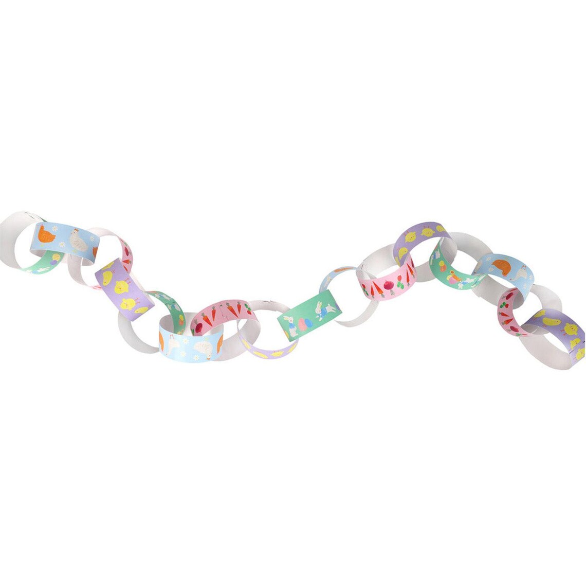 Easter Paper Chains DIY Kit, Spring Party Decorations, No-glue Kids ...