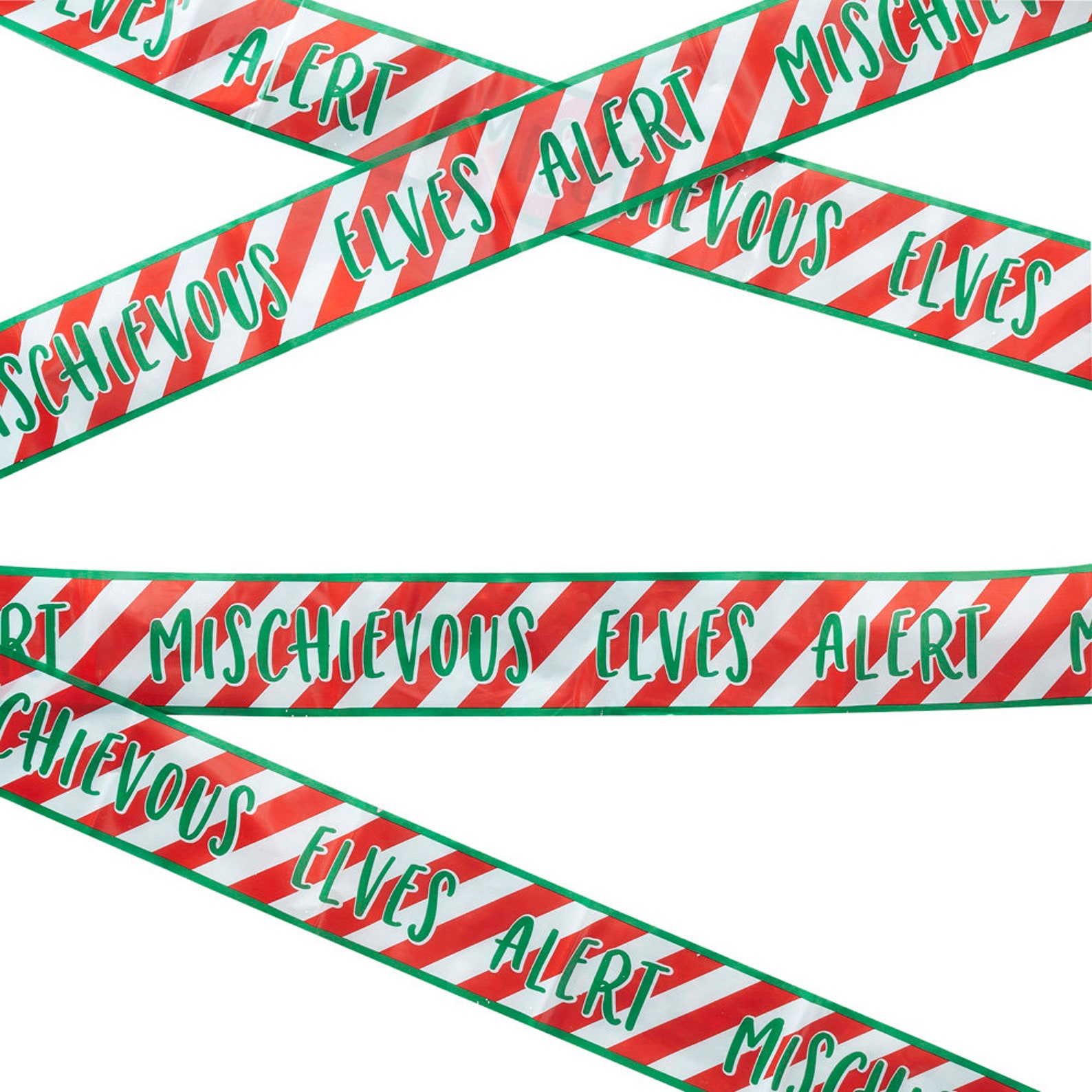 Christmas Elf Caution Tape Elf Photo Props Elf Party Decor - Etsy