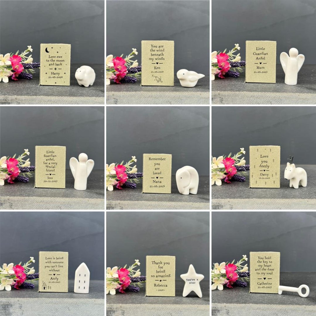 Personalised Porcelain Matchbox, Affectionate Love You Keepsake Gift ...