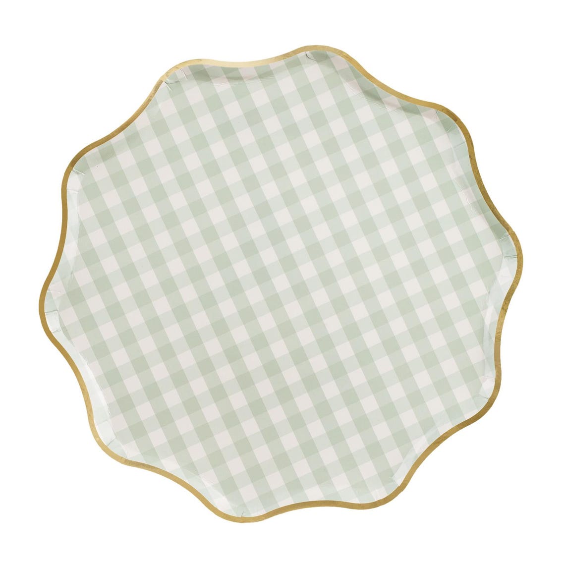 Eco-friendly Green Checkered Paper Plates – Set of 6 Recyclable Party ...