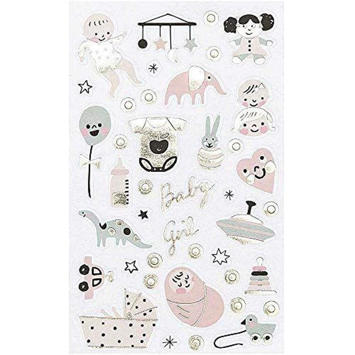 35 Pink Baby Girl Stickers Its A Girl Sticker Sheet Girl - Etsy