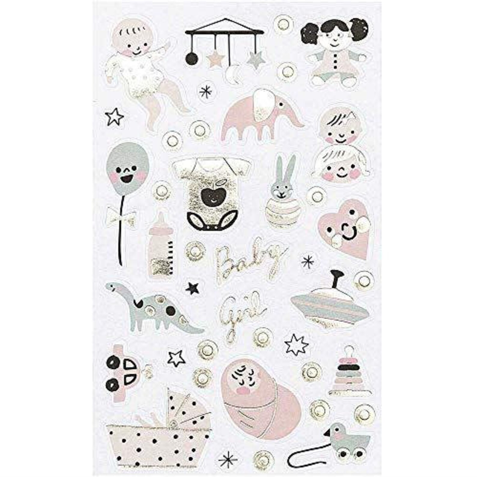 35 Pink Baby Girl Stickers Its A Girl Sticker Sheet Girl - Etsy