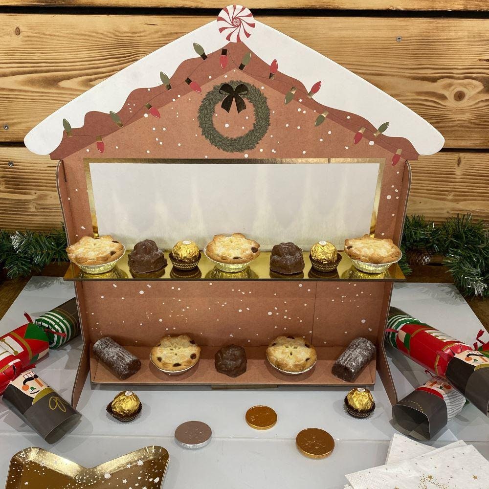 Christmas Market Treat Stand, Party Food Buffet Display, Festive Table ...