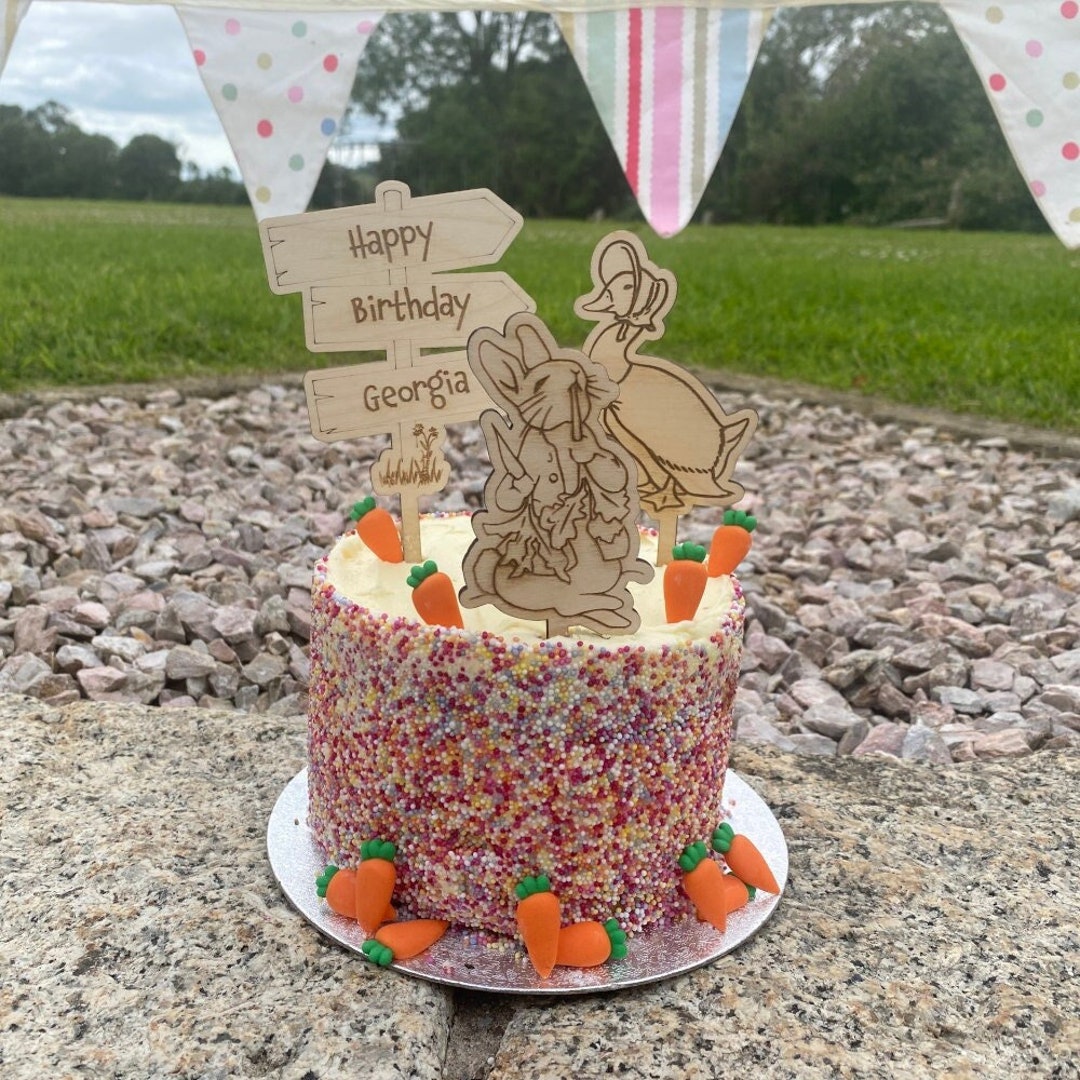 Peter Rabbit Cake Toppers, Childrens 1st Birthday Cake Toppers ...