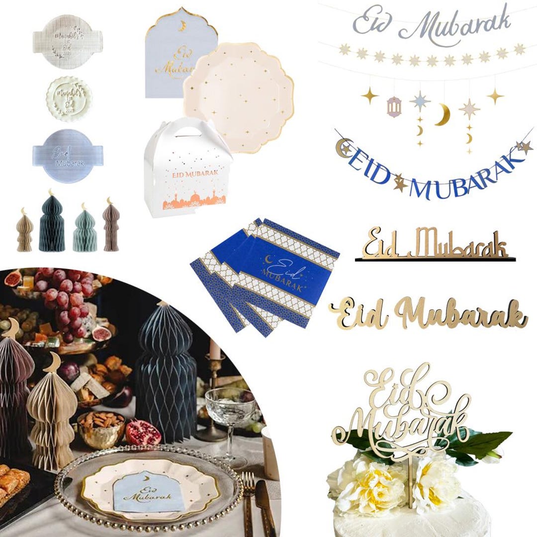 Eid Mubarak Party, Eid Tableware, Eid Sign Decorations, Eid Embosser ...