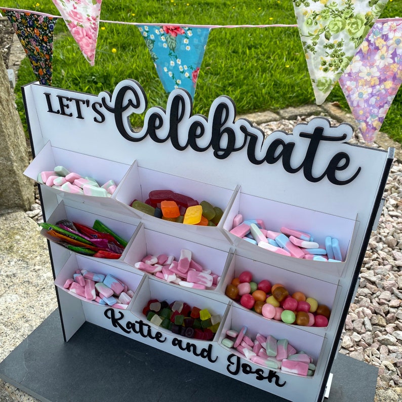 Wooden Sweet Bar Stand Personalised Treat Wall Pick N Mix - Etsy UK
