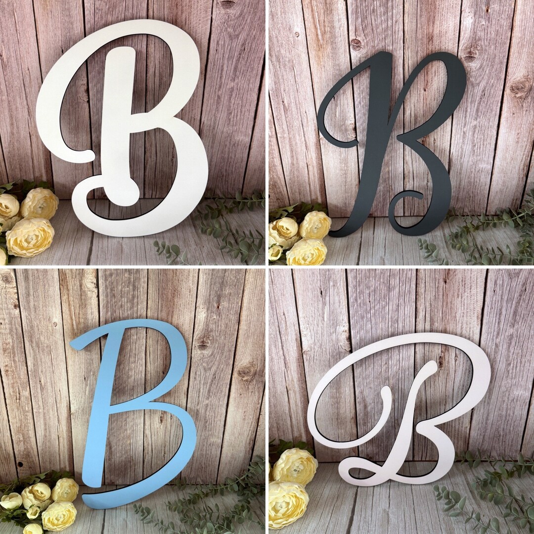 Personalised Children's Wall Initial Letter Name Sign - Ideal New Baby ...