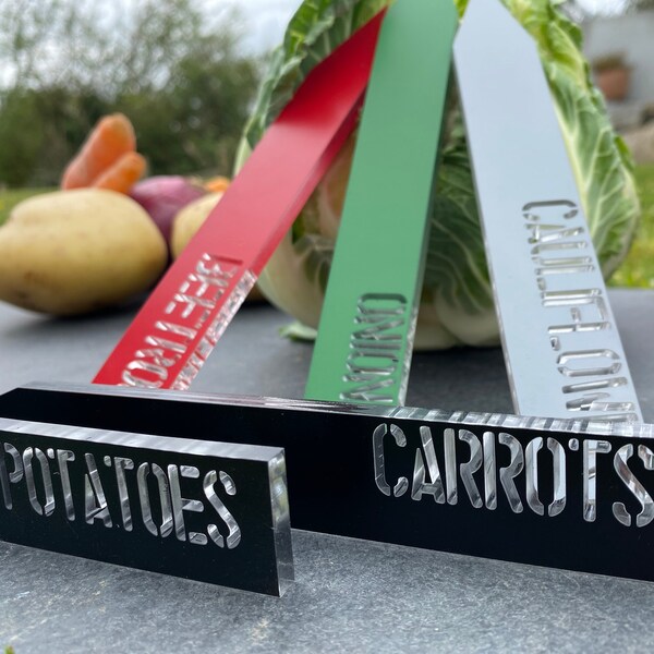 Vegetable Name Stakes for Garden - Etsy