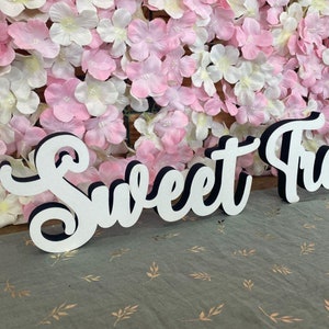 Sweet Treats Table Sign, Wooden Wedding Decorations, Freestanding Sweet ...