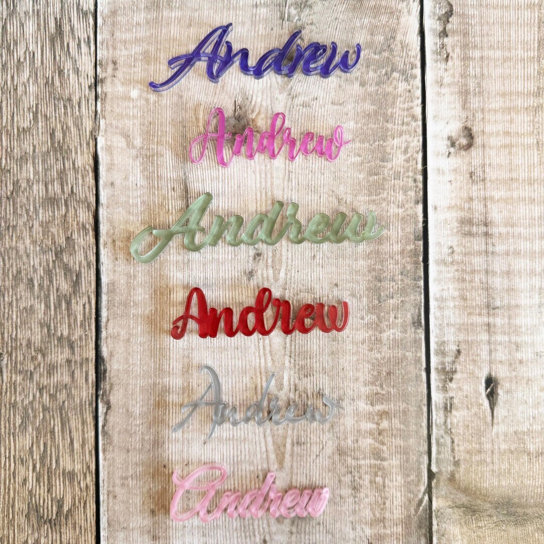 Acrylic Wedding Place Setting Names Acrylic, Personalised Coloured ...