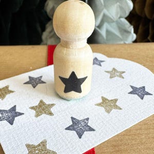 Mini Rubber Star Ink Stamp, Christmas Crafts, Rubber Stamp for Cards ...