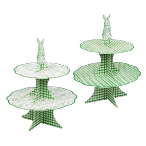 Green Reversible Bunny Rabbit Cake Stand, Pierre Peter Rabbit Party ...