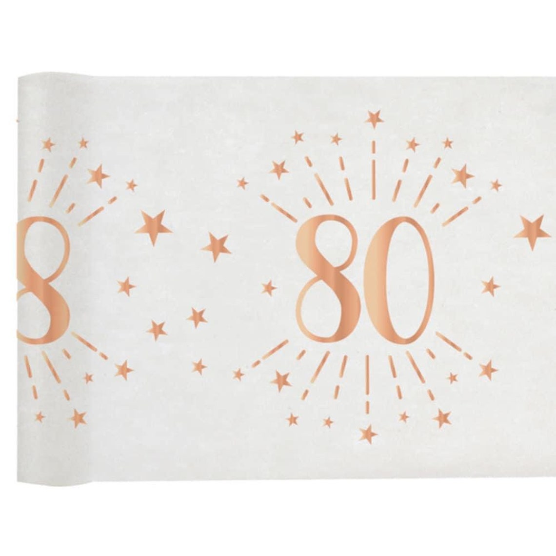 80th Birthday Party Rose Gold 80th Birthday Tableware 80th - Etsy UK