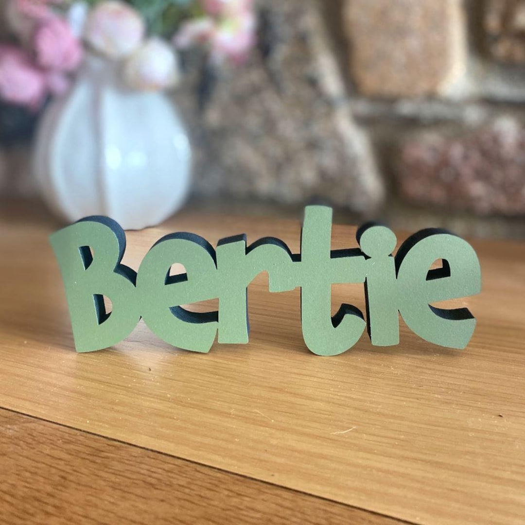 Custom Wooden Name Signs (small), Nursery Freestanding Shelf Name, Baby ...